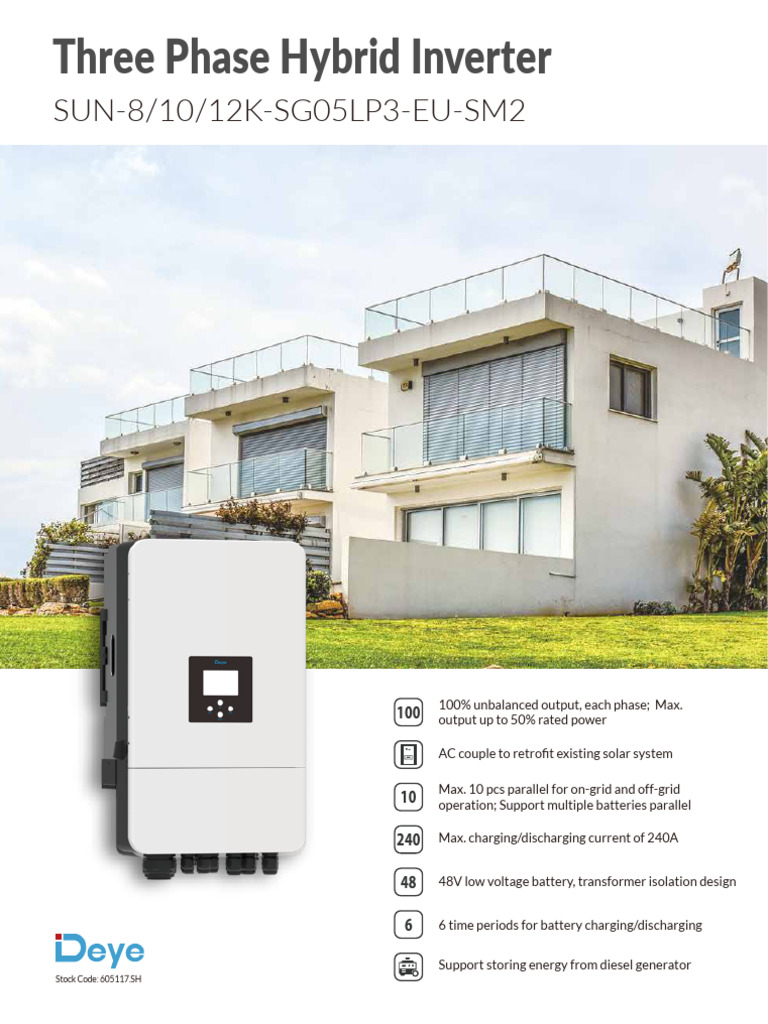 Datasheet - Sun 8 12k sg05lp3 Eu sm2 - 240513 - en | PDF