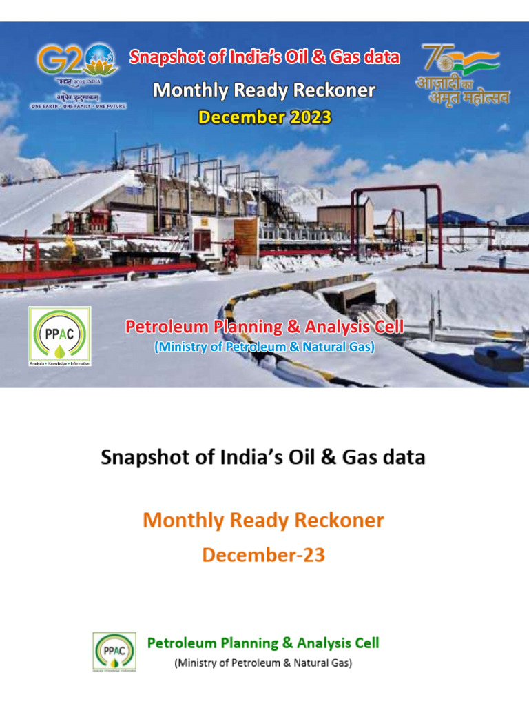 Snapshot of India's Oil & Gas Data-Dec-23 - Web Upload | PDF