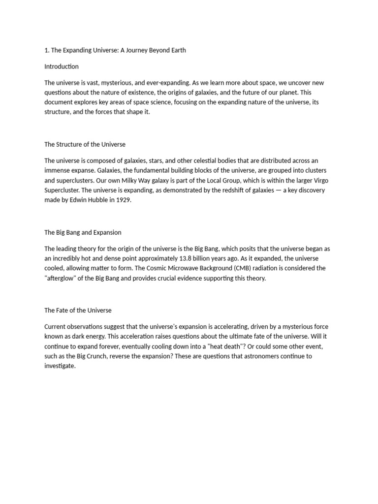 The Expanding Universe | PDF