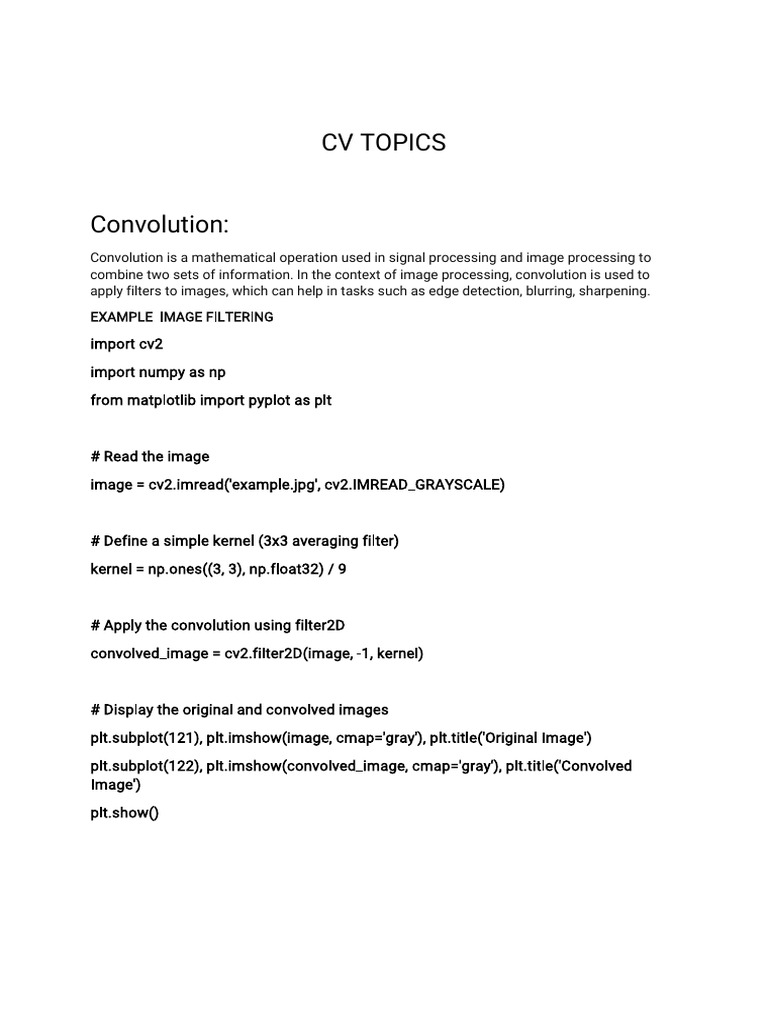 Cv Hamza Notes | PDF