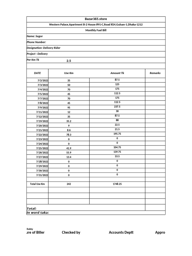 Conveyance Bill | PDF