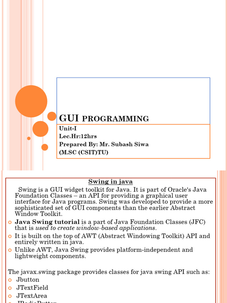 GUI Programming | PDF