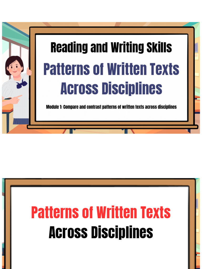 Module 1.1. Patterns of Written Texts Across Disciplines | PDF