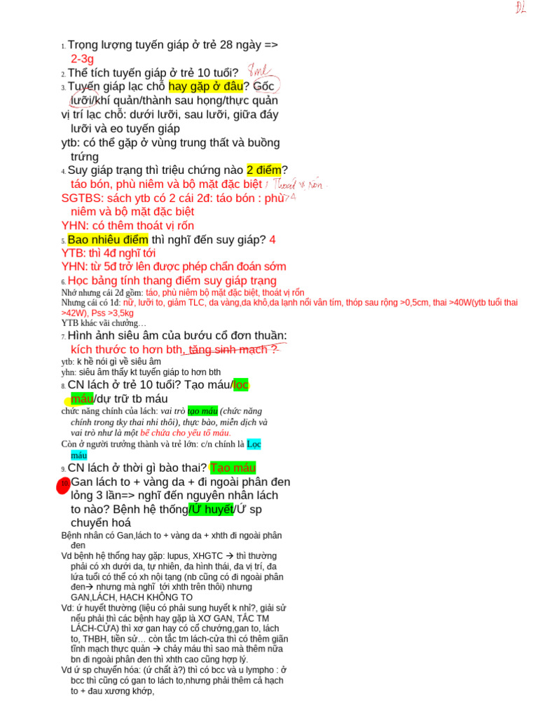 Cuối Kỳ Ytb Nhi Hiếu | PDF