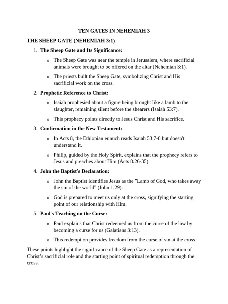 Sheep Gate Outline | PDF