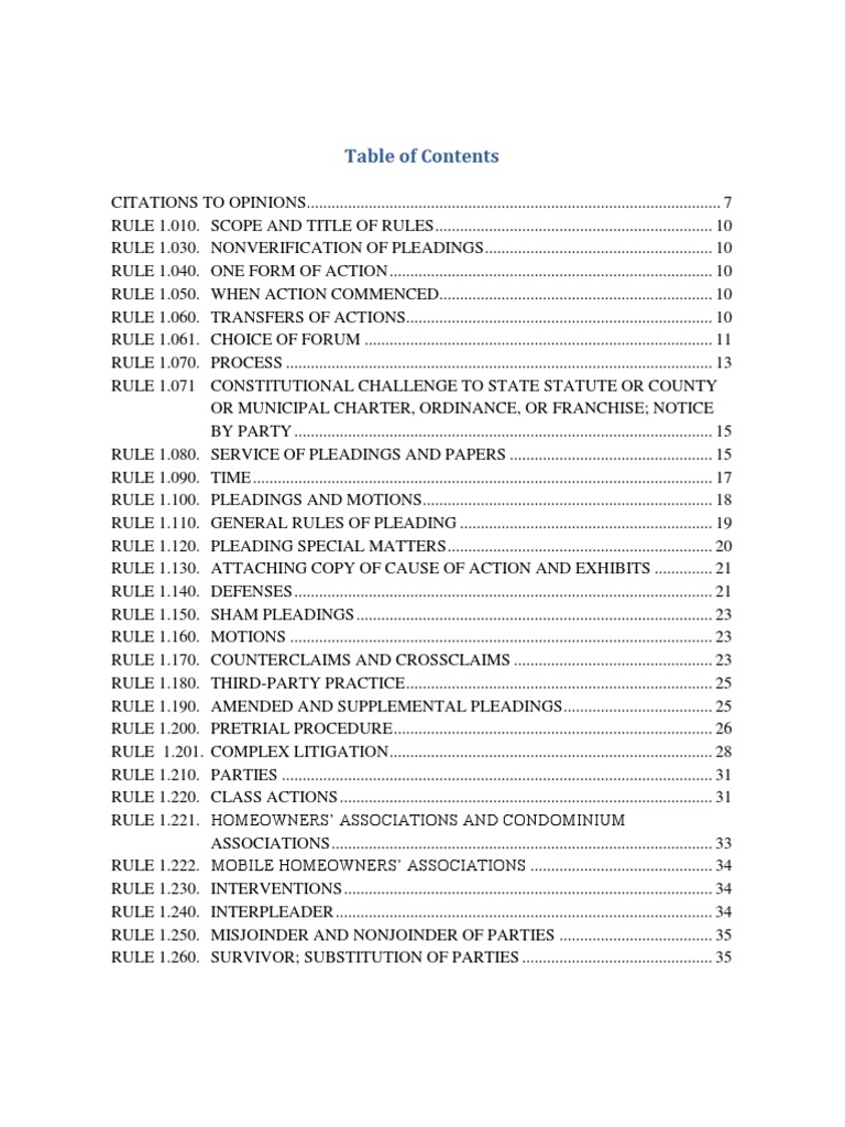 Rules of Civil Procedure | PDF | Service Of Process | Pleading