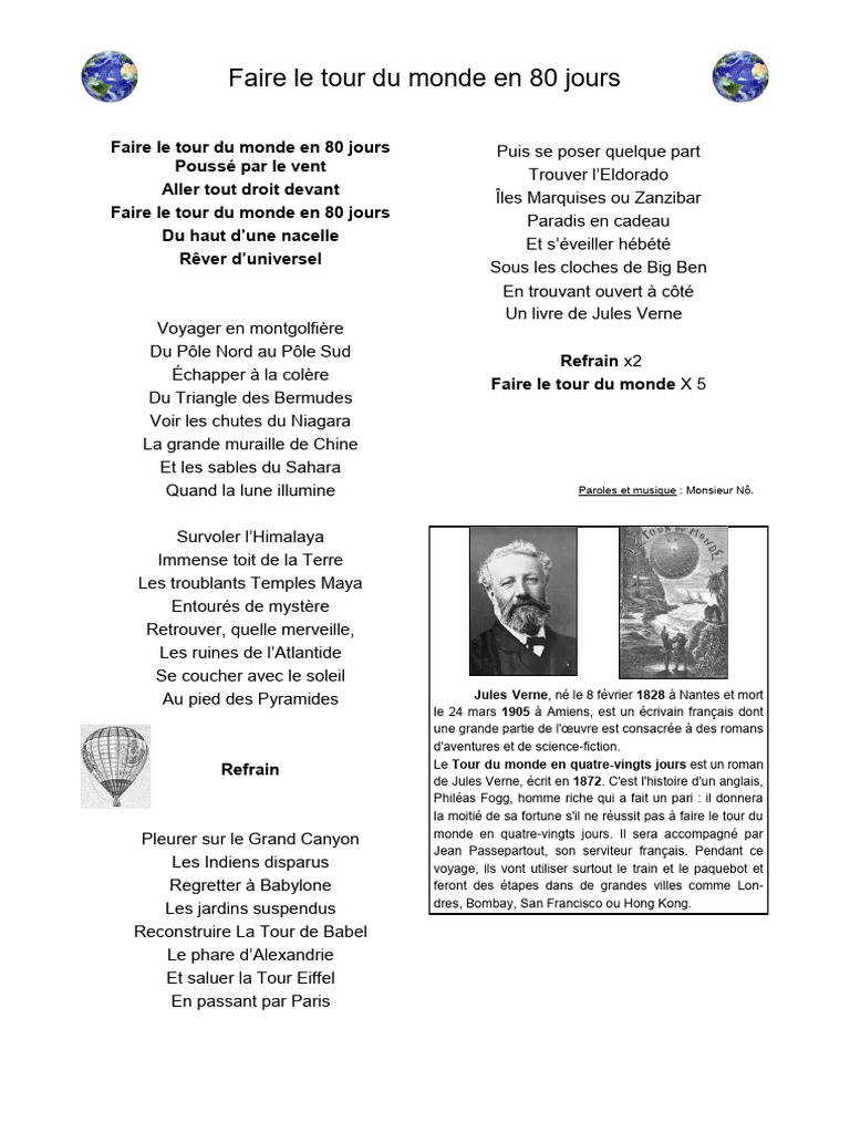 C3 - Faire Le Tour Du Monde en 80 Jours | PDF