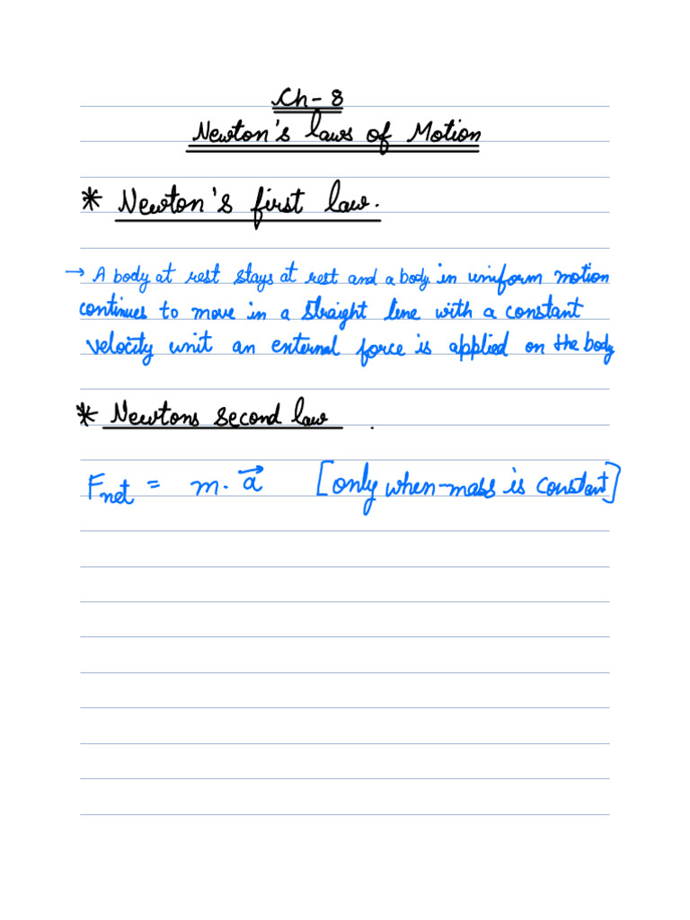 Physics CH - 6 Short Notes | PDF