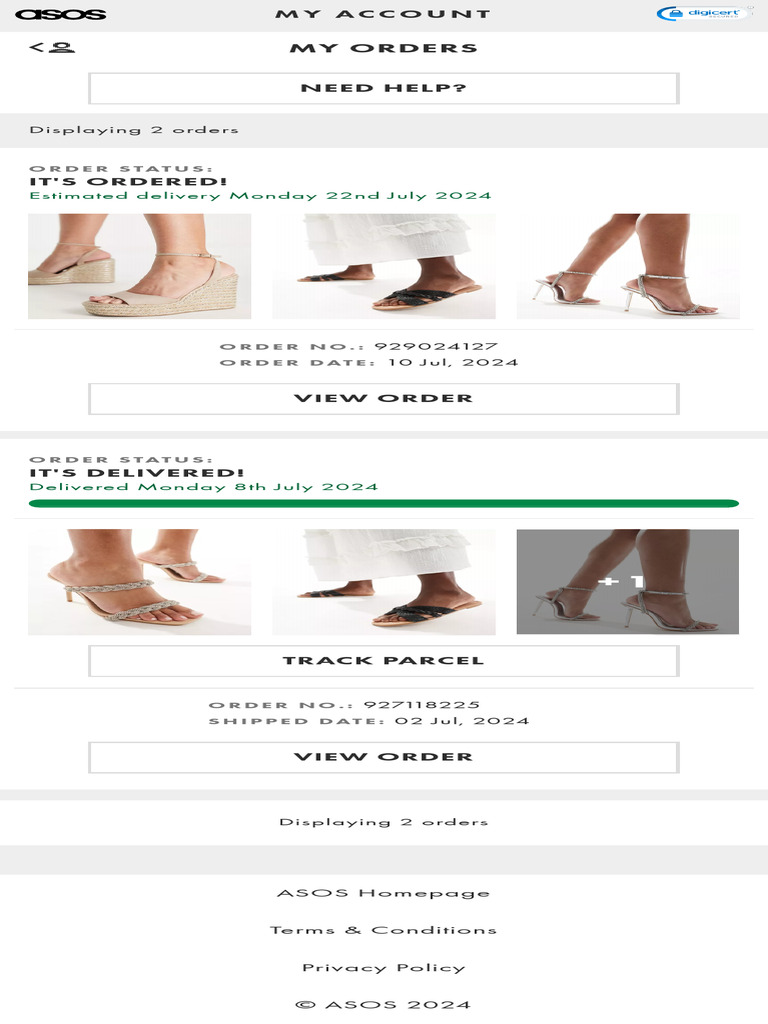 Order details ASOS | PDF