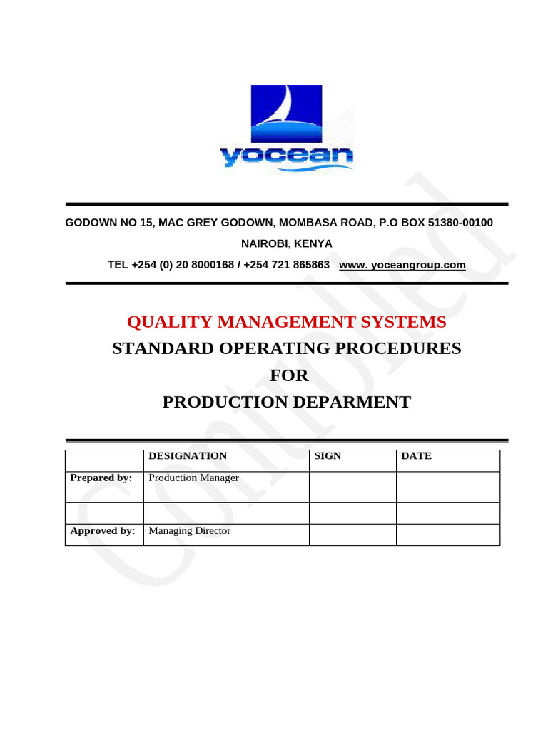 SOP Revised | PDF