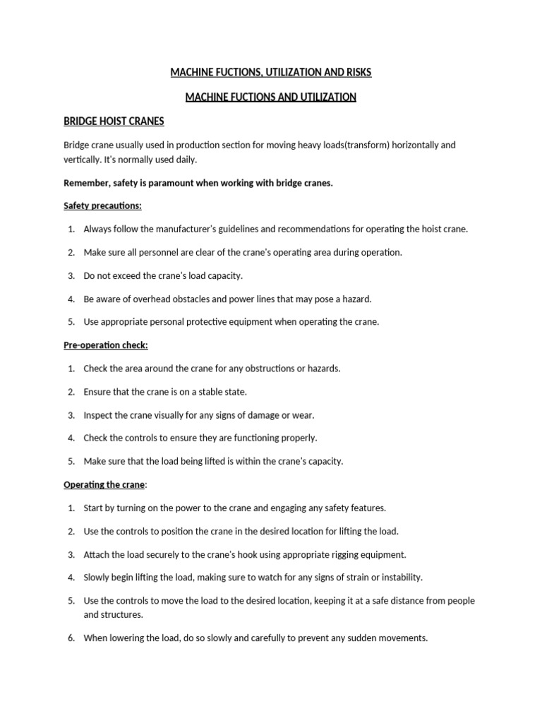 MACHINE FUNCTIONS | PDF