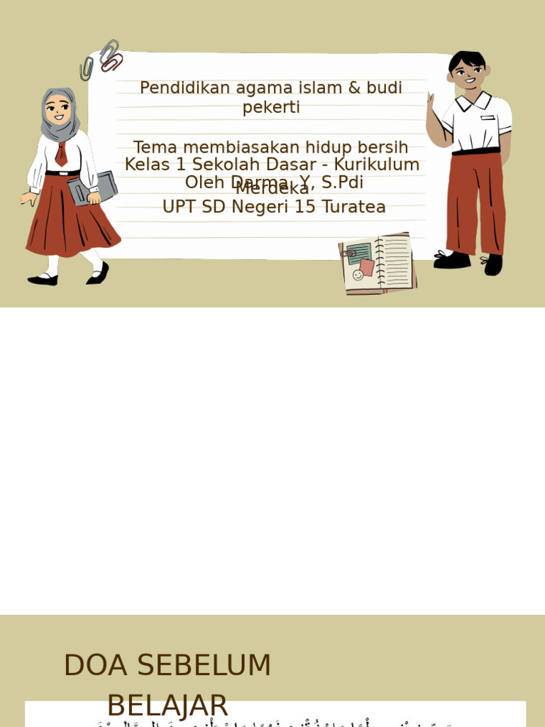 tema membiasakan hidup bersih | PDF