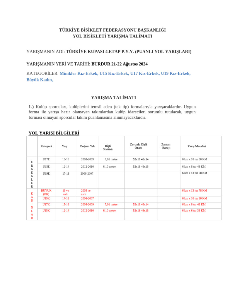 Yarisma Talimati | PDF