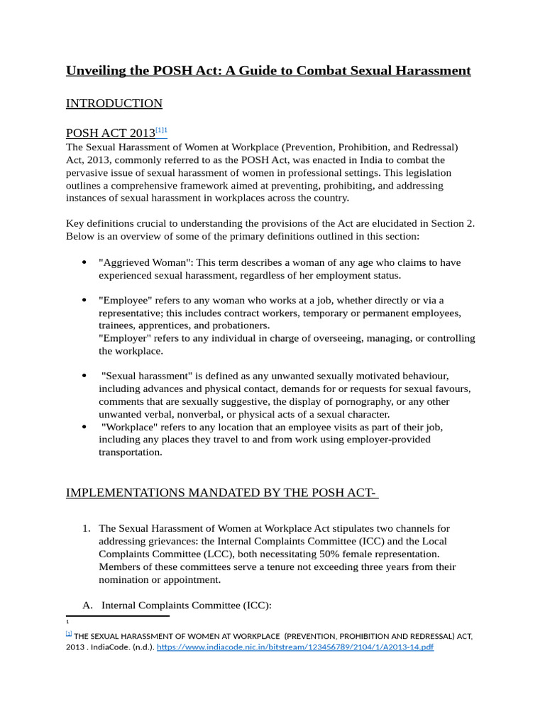 The POSH Act[1] Final | PDF