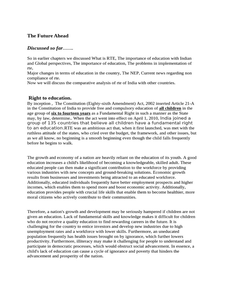 The Future Ahead | PDF