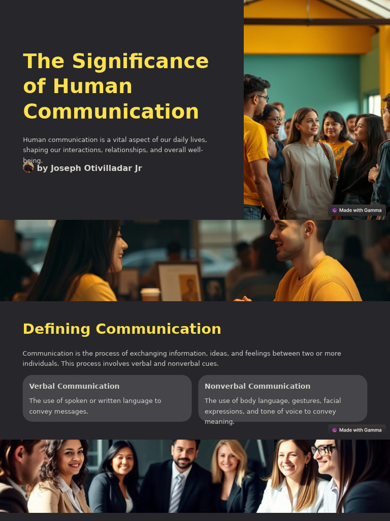 The Significance of Human Communication | PDF
