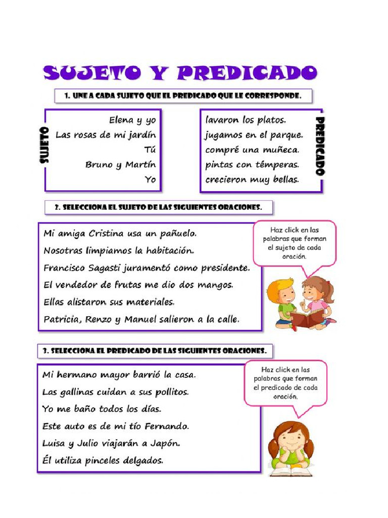 Sujeto y Predicado | PDF
