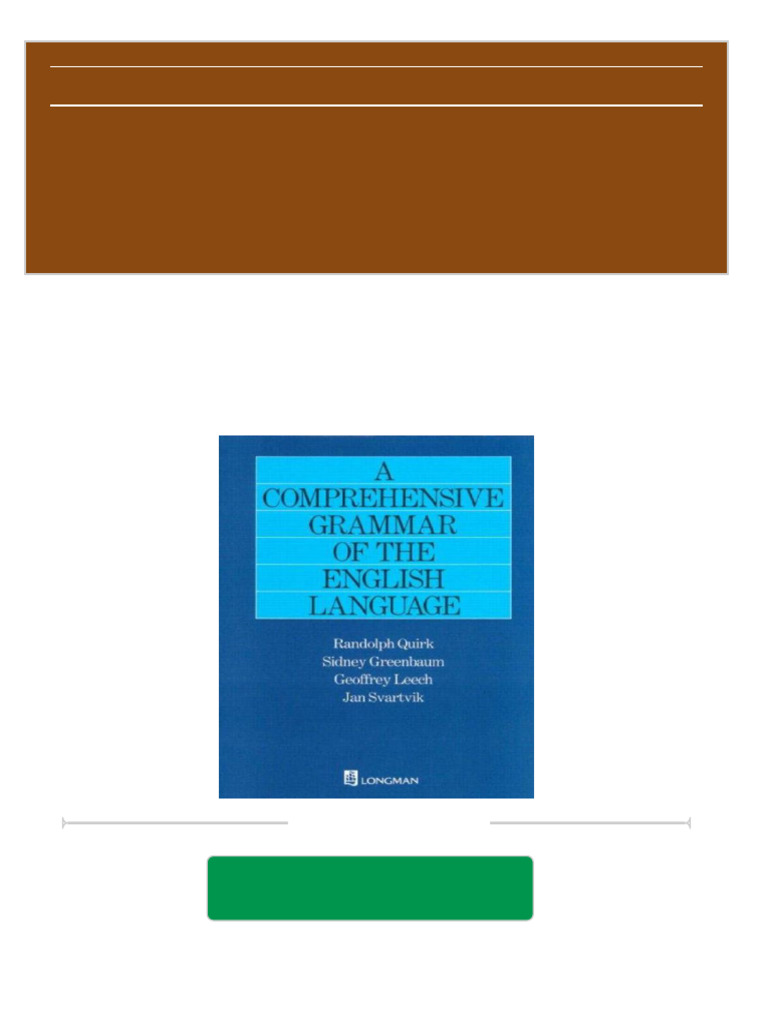 Instant Download Comprehensive Grammar of The English Language A ... Instant Download Comprehensive Grammar of The English Language A ...
