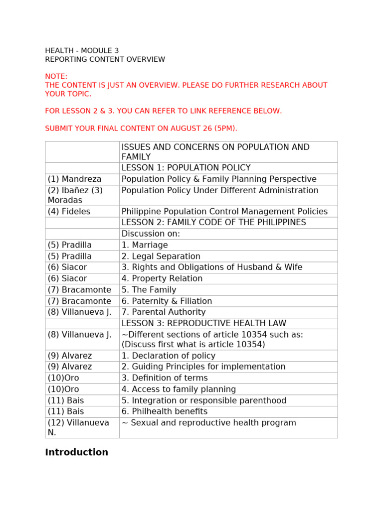 Health3 Module3 | PDF