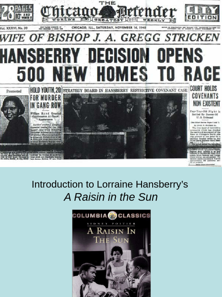 A Raisin in The Sun Introduction | PDF