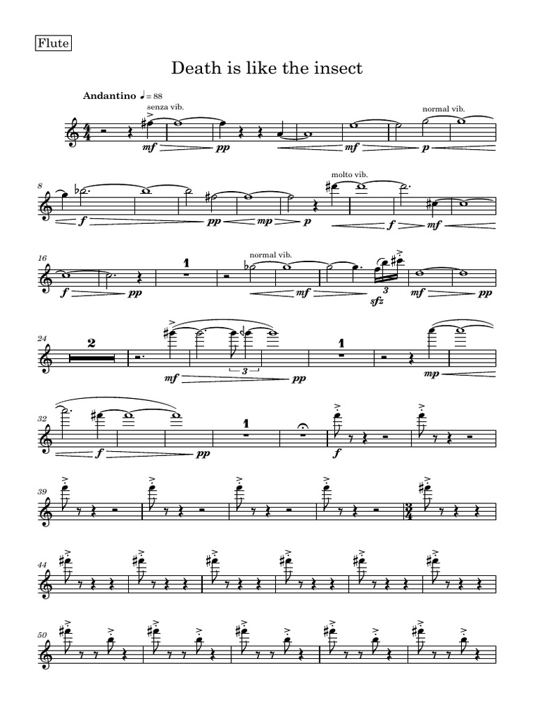 Death - Flute Part | PDF