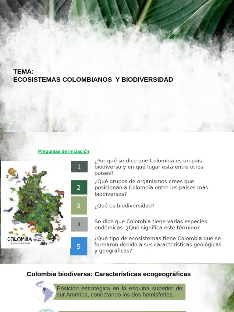 Ecosistemas y Biodiversidad en Colombia | PDF | Biodiversidad | Ciencia ...