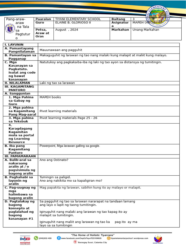 DLL-exemplar-ARTS TPC1 | PDF