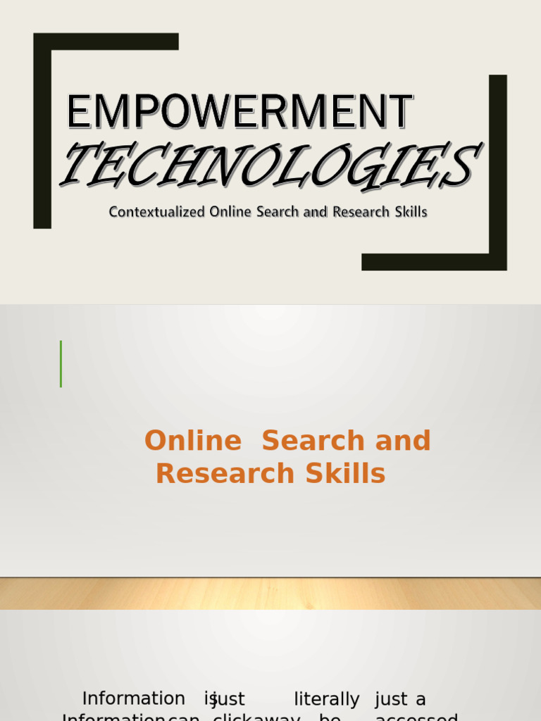 Online Search and Research Skill | PDF