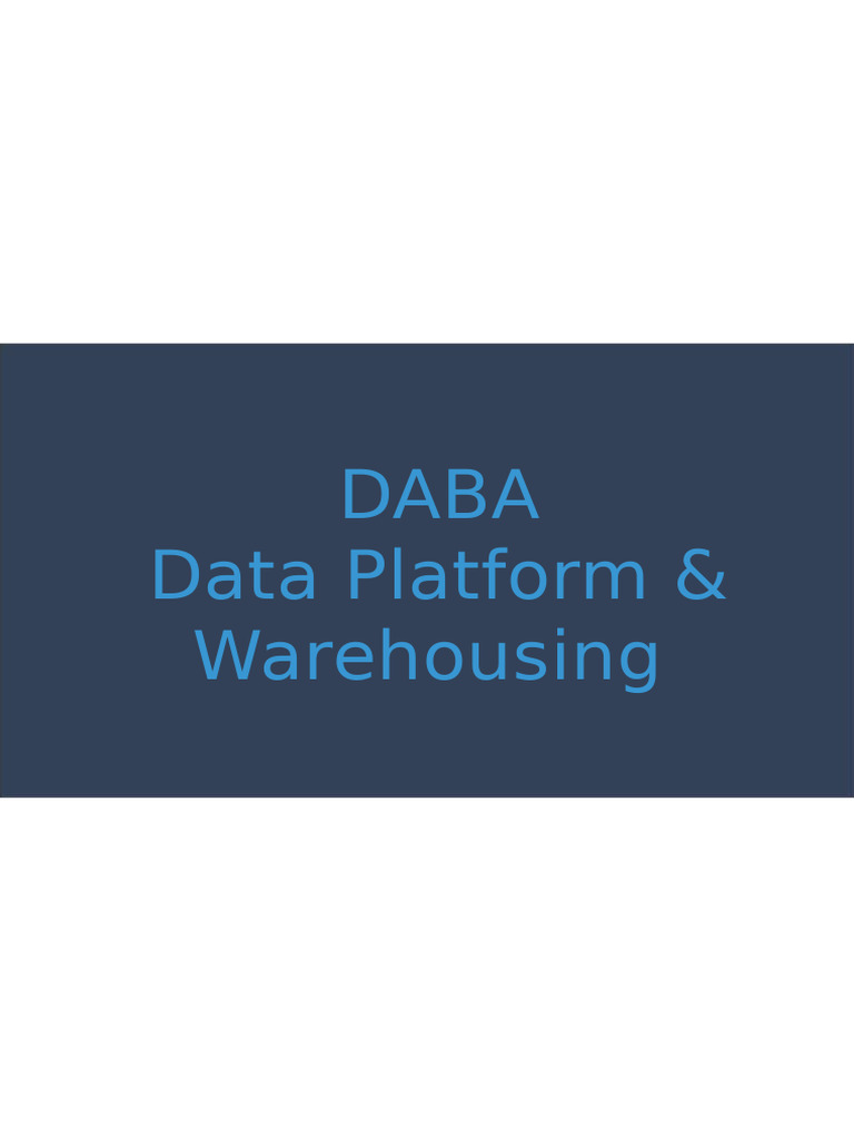 Kevin Roberts - DABA Data Platform 2.PDF 2 | PDF