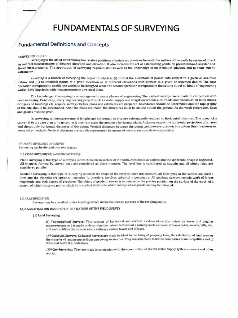 Fundamentals of Surveying | PDF