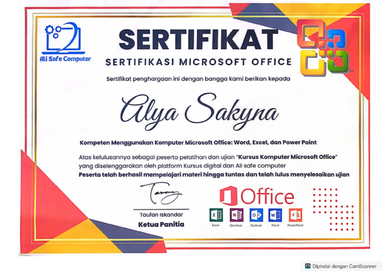 Sertifikat Komputer | PDF