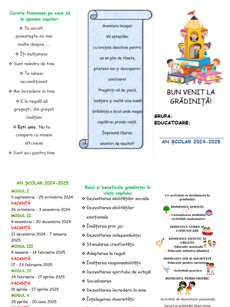 pliant inceput de an scolar | PDF