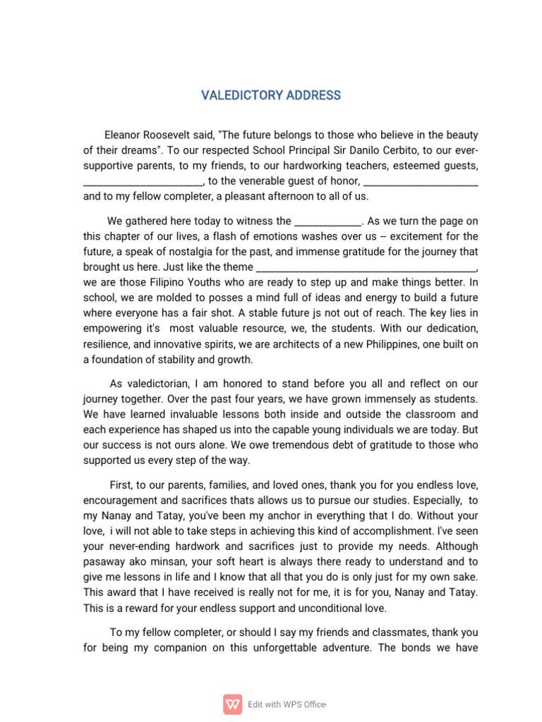 VALEDICTORY ADD-WPS Office | PDF