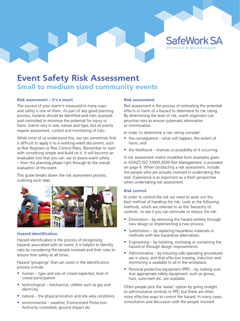 Event Safety Risk Assessment | PDF