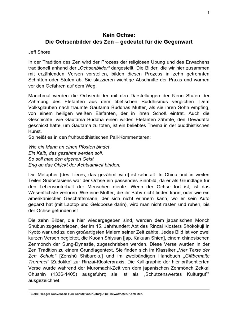 Die Ochsenbilder Des Zen - Jeff Shore - Deutsche Fassung | PDF