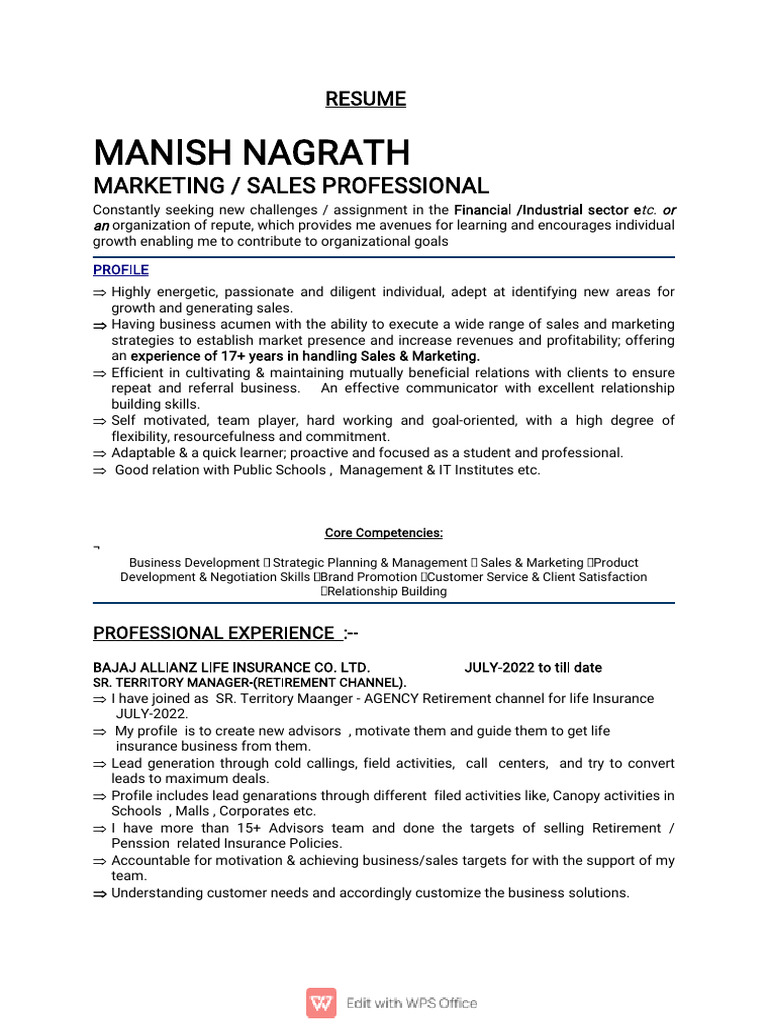 Manish Resume Finance | PDF