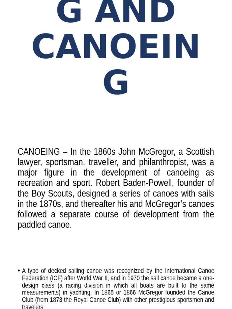 Kayaking and Canoeing | PDF