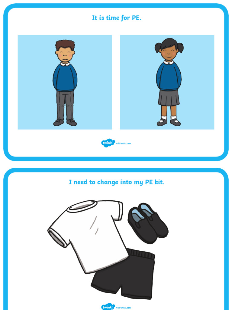 Changing Clothes For PE Social Story Posters | PDF