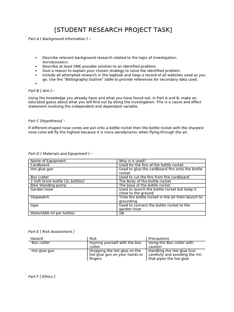 Mehr - Student Research Project Task | PDF