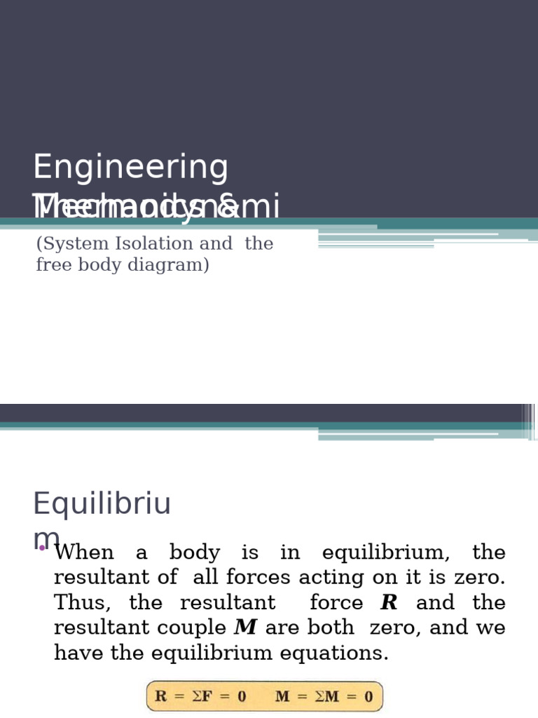 1 Free Body Diagram | PDF