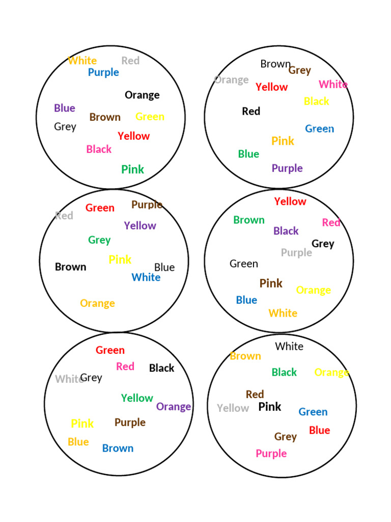 Color Circle Game 2 | PDF