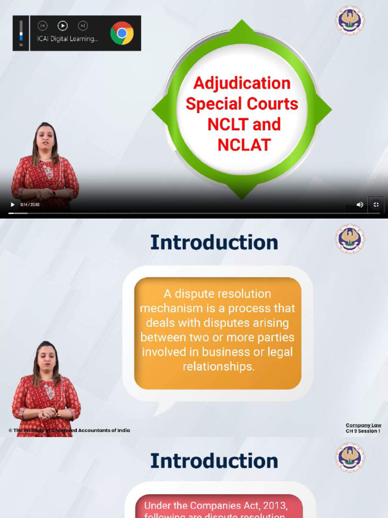 Icai Spom PPT Set A CH 9 - NCLT | PDF