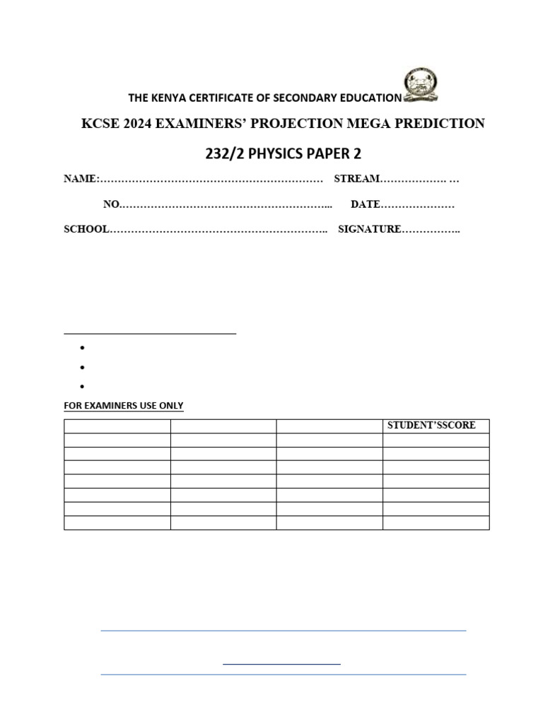Phy PP2 C7 QNS | PDF