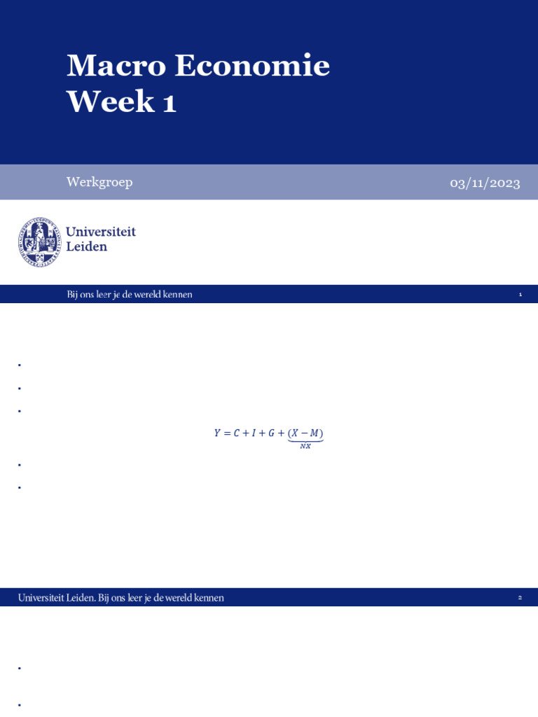 Werkgroep Week 1 Macro | PDF