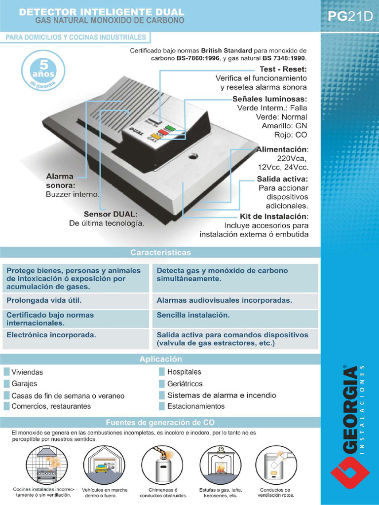 Detectores PG21D PGD PGA | PDF