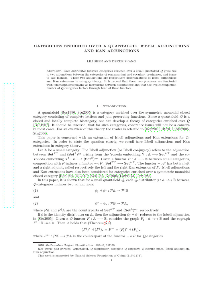Categories Enriched Over A Quantaloid: Isbell Adjunctions and Kan ...
