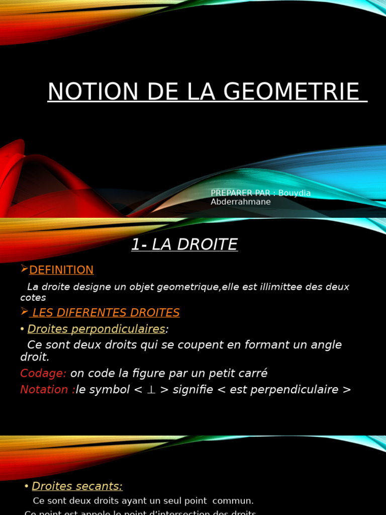 Notion de La Geometrie | PDF