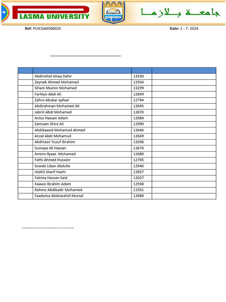 Benadir Hospital Nursing Program 2024 | PDF