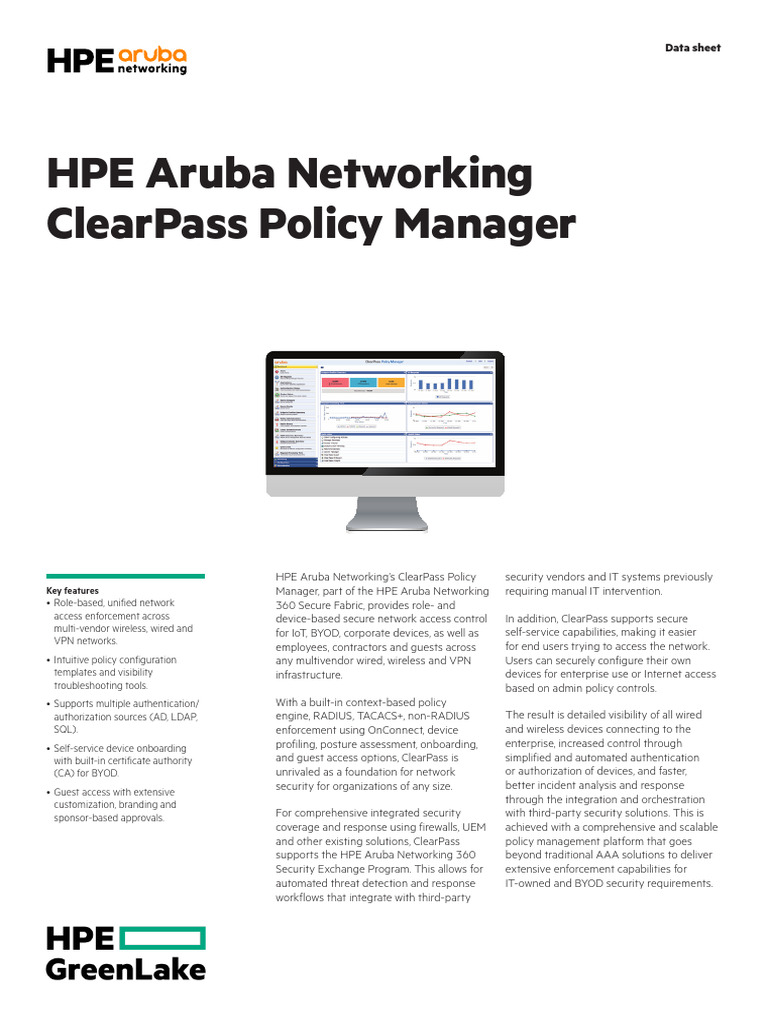 DS ClearPass PolicyManager | PDF