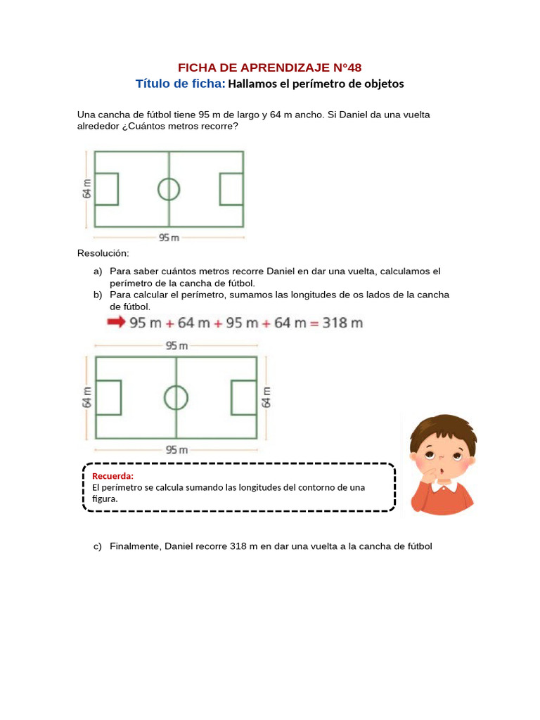 Ficha 3 Set. Mat. Hallamos El Perímetro de Objetos 107 | PDF